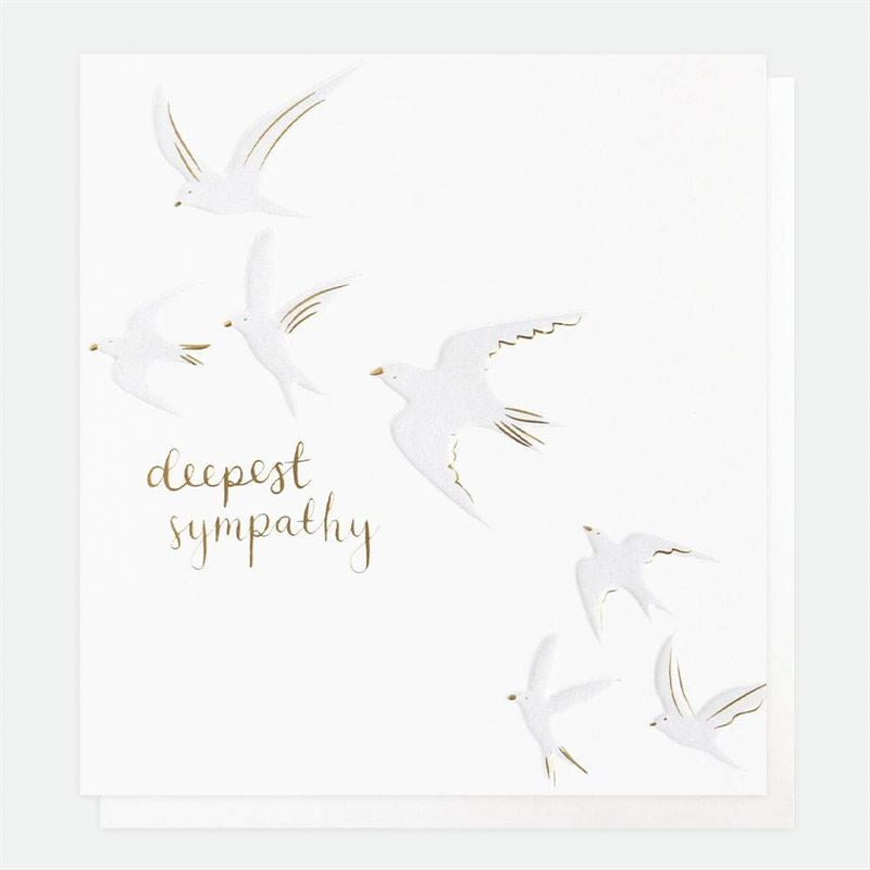 Card - deepest sympathy doves – Fi's Flowers N Art
