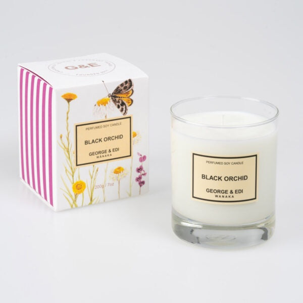 Candle - Black orchid – Fi's Flowers N Art